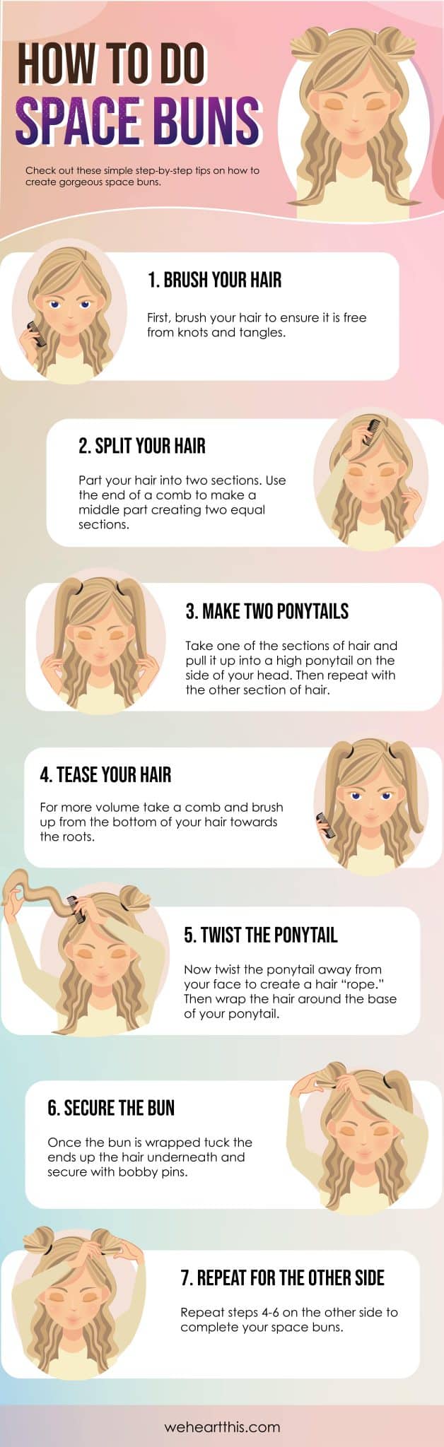 How To Do Space Buns + Must-Try Space Bun Hairstyles