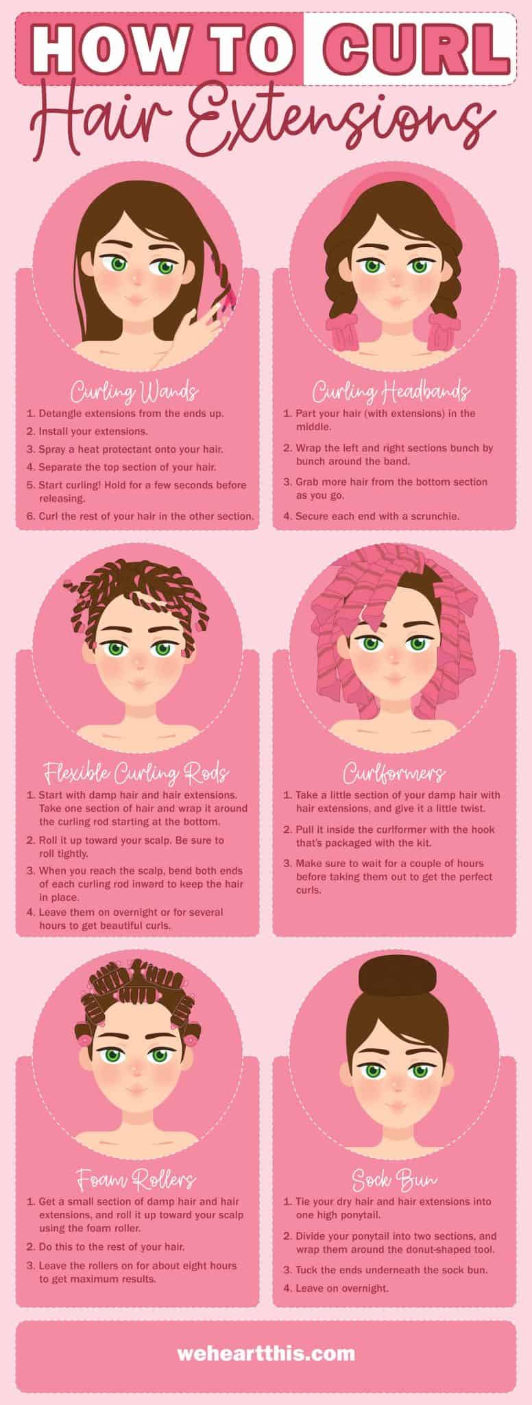 How to Curl Hair Extensions With Or Without Heat