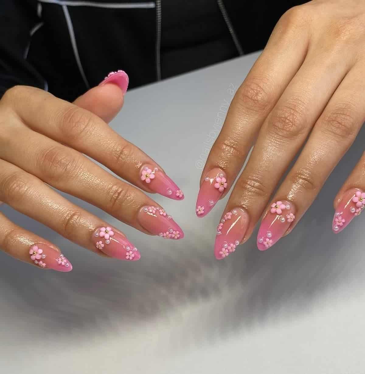 50+ Pink Spring Nails To Complete Your Springtime Look
