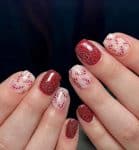 45 Stunning Red Nails with Glitter for a Striking Manicure