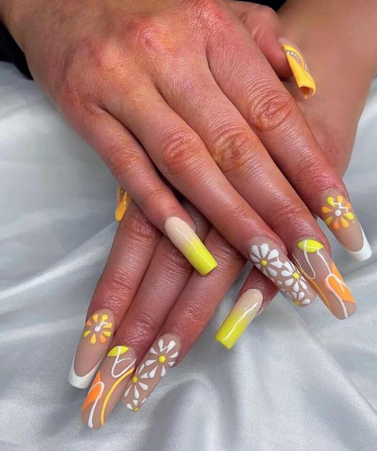 45 Vibrant Spring Acrylic Nails To Elevate Your Spring Style!