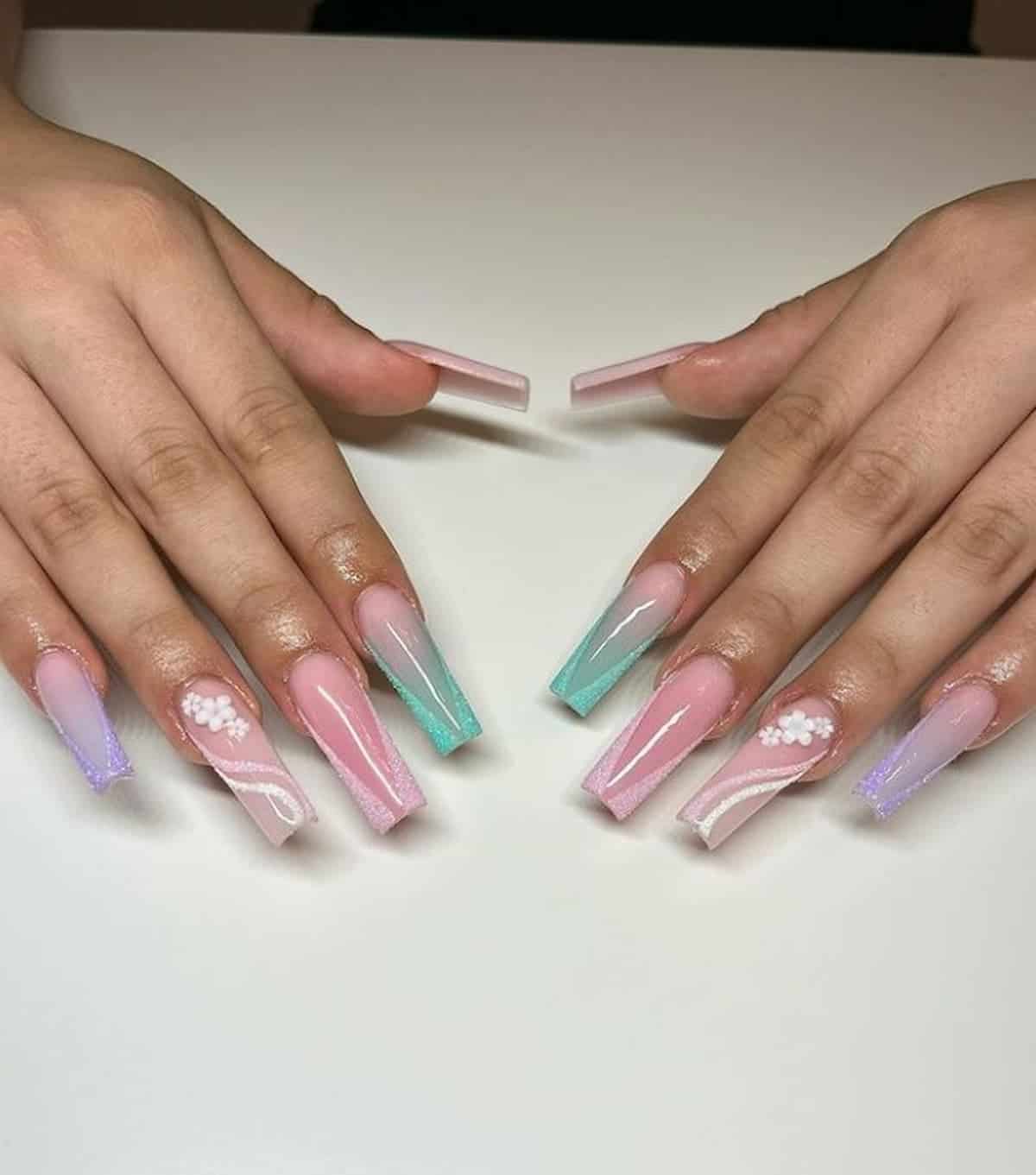 45 Vibrant Spring Acrylic Nails To Elevate Your Spring Style!