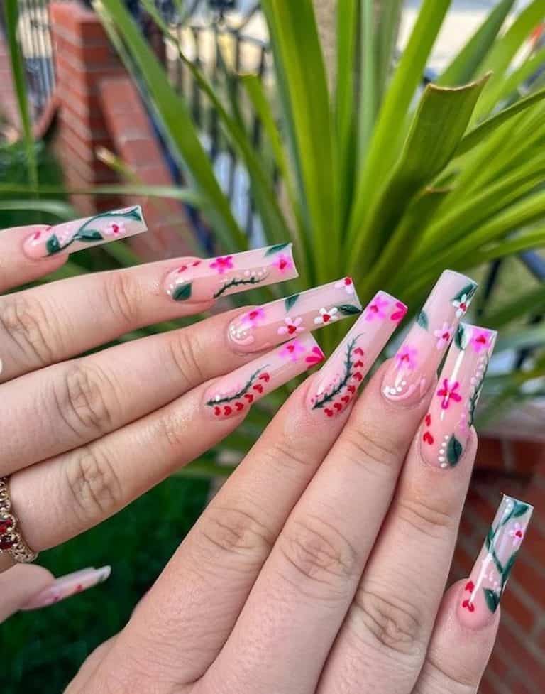 45 Vibrant Spring Acrylic Nails To Elevate Your Spring Style!