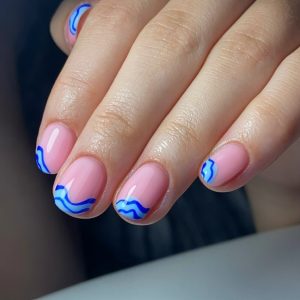 60 Blue French-Tip Nails For A Trendy Manicure