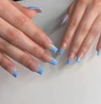 60 Blue French-Tip Nails For A Trendy Manicure