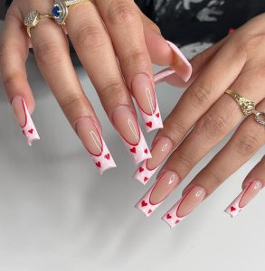 53 Long French Tip Nails For A Glamorous Look