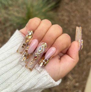 50 Rhinestone Nail Designs: Elegant & Gorgeous Nail Art Ideas