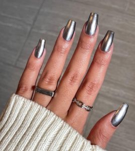 27 Gorgeous Silver Nail Designs for a Sleek, Sophisticated Style