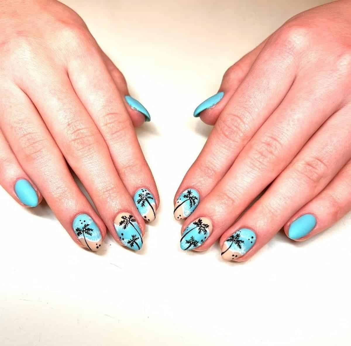 51 Palm Tree Nail Designs for the Adventurous Nail Enthusiast