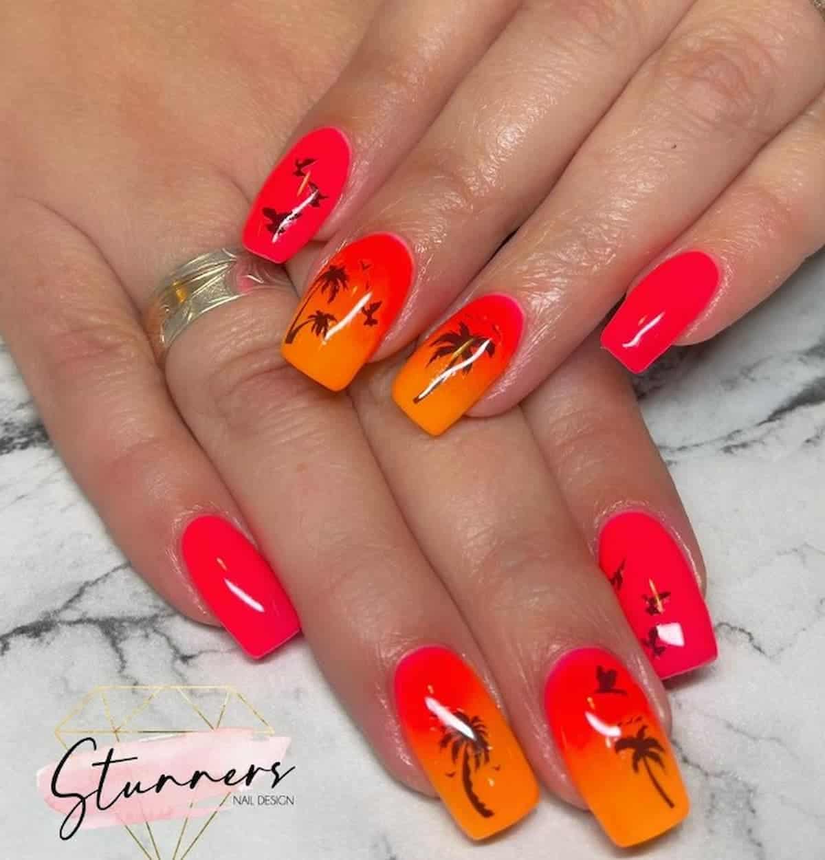 51 Palm Tree Nail Designs for the Adventurous Nail Enthusiast