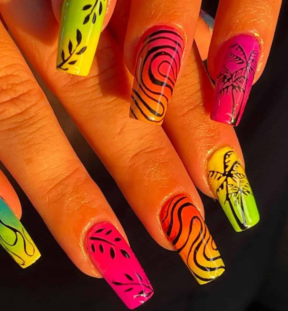 51 Palm Tree Nail Designs for the Adventurous Nail Enthusiast