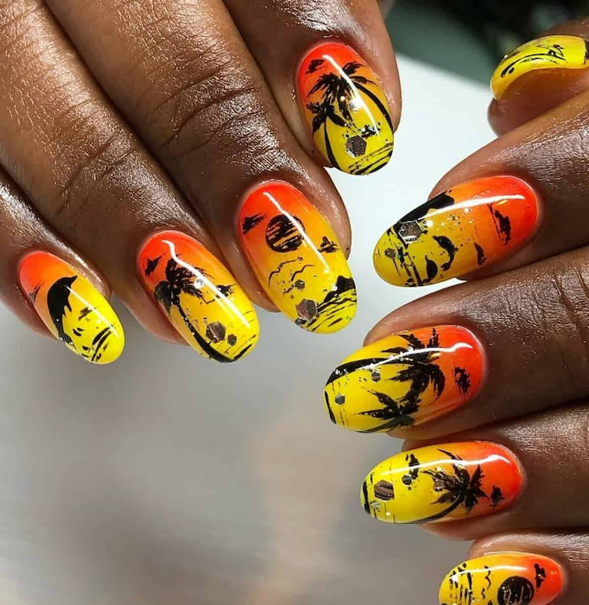 51 Palm Tree Nail Designs for the Adventurous Nail Enthusiast