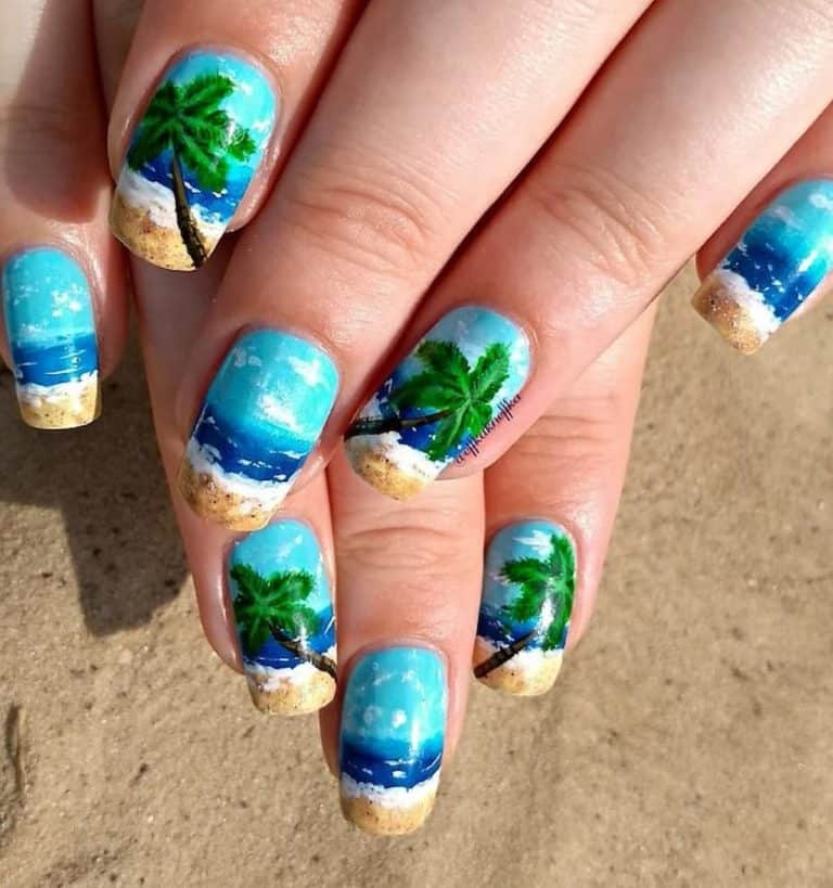 51 Palm Tree Nail Designs for the Adventurous Nail Enthusiast