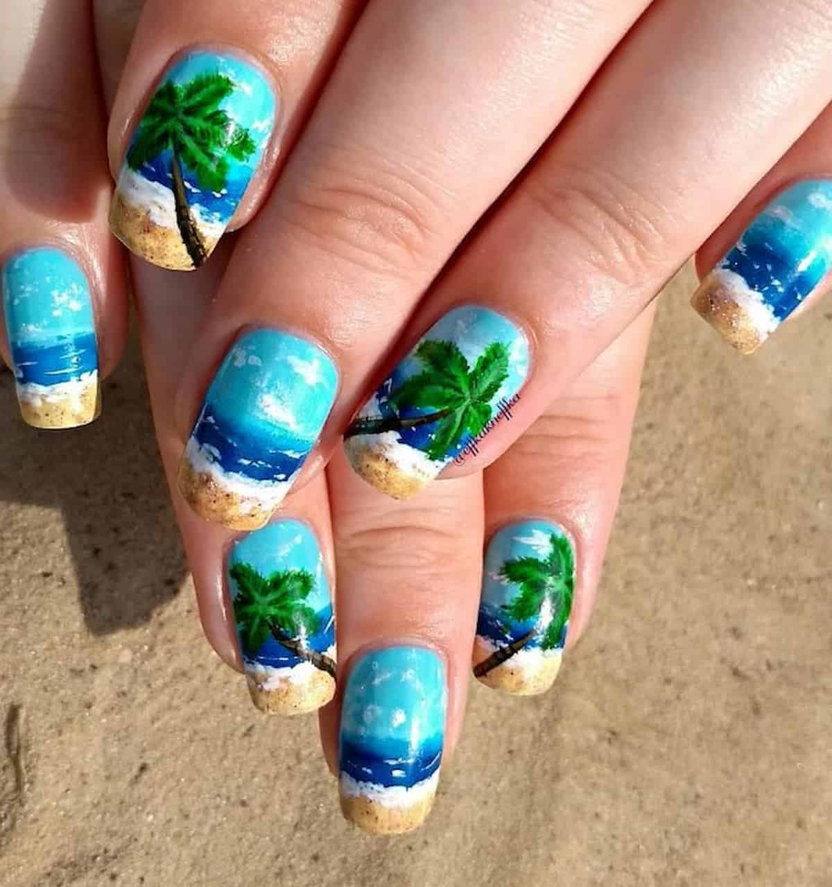 51 Palm Tree Nail Designs for the Adventurous Nail Enthusiast