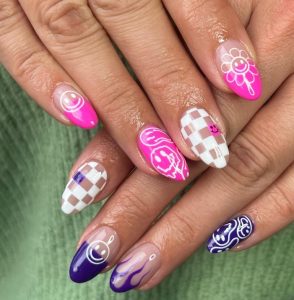 44 Checkered Nail Design Ideas for You To Hop on the Trend