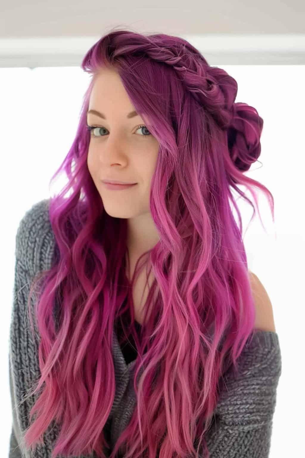19 Pink and Purple Hair Ideas To Look Magical