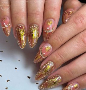 57 Gold Nail Designs for a Mani Fit for Royalty