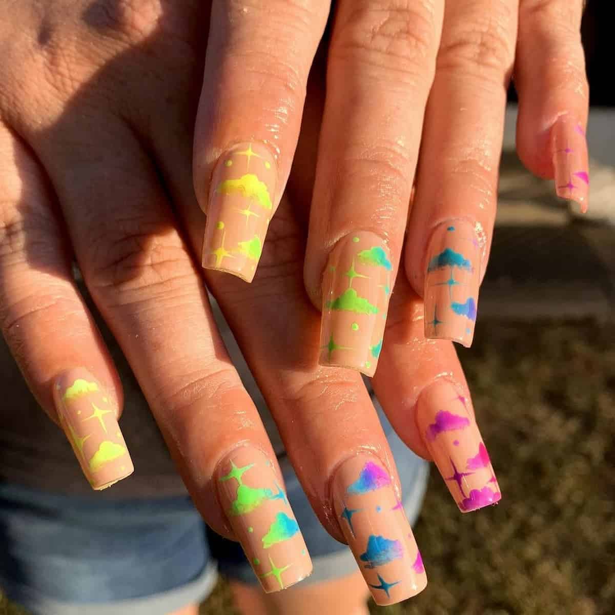 46 Ethereal Cloud Nail Designs for a Dreamy Look