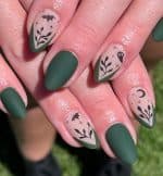 53 Chic Matte Green Nail Ideas for Your Next Mani Session