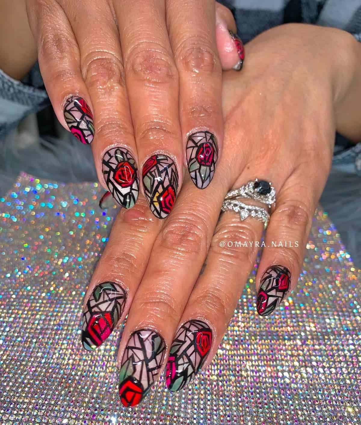 40+ Rose Nail Designs To Channel Your Inner Belle