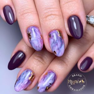 44 Gold and Purple Nails: Designs for a Luxe Style Statement