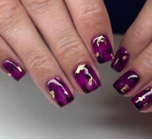 44 Gold and Purple Nails: Designs for a Luxe Style Statement
